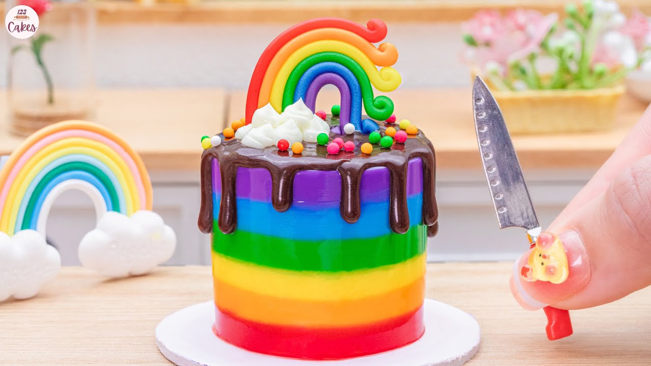 Best of Rainbow Buttercream Cake – 1000+ Miniature Rainbow Cake Recipe – Best of Rainbow Cake Ideas