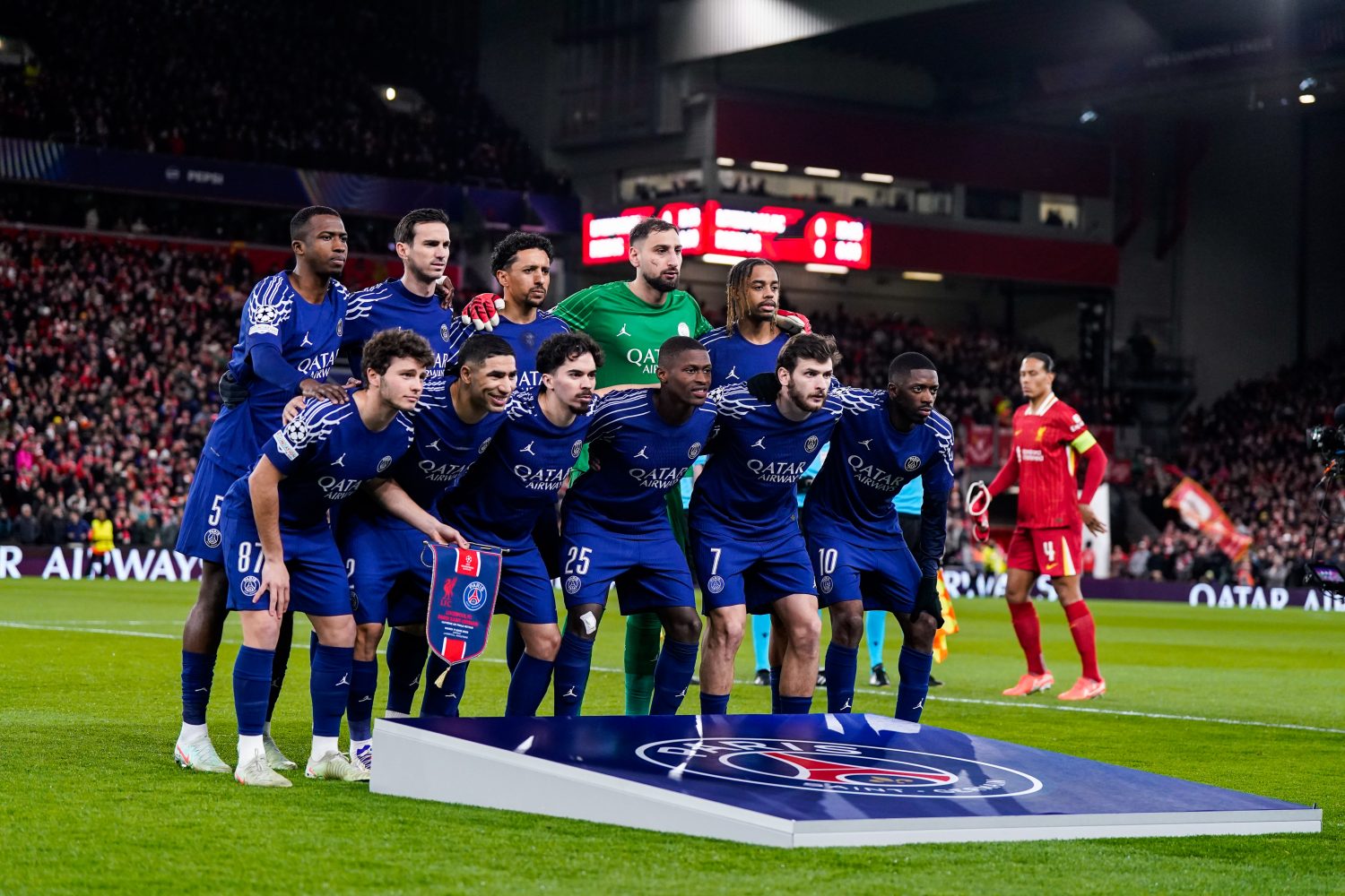 A European “top line-up” featuring several PSG players