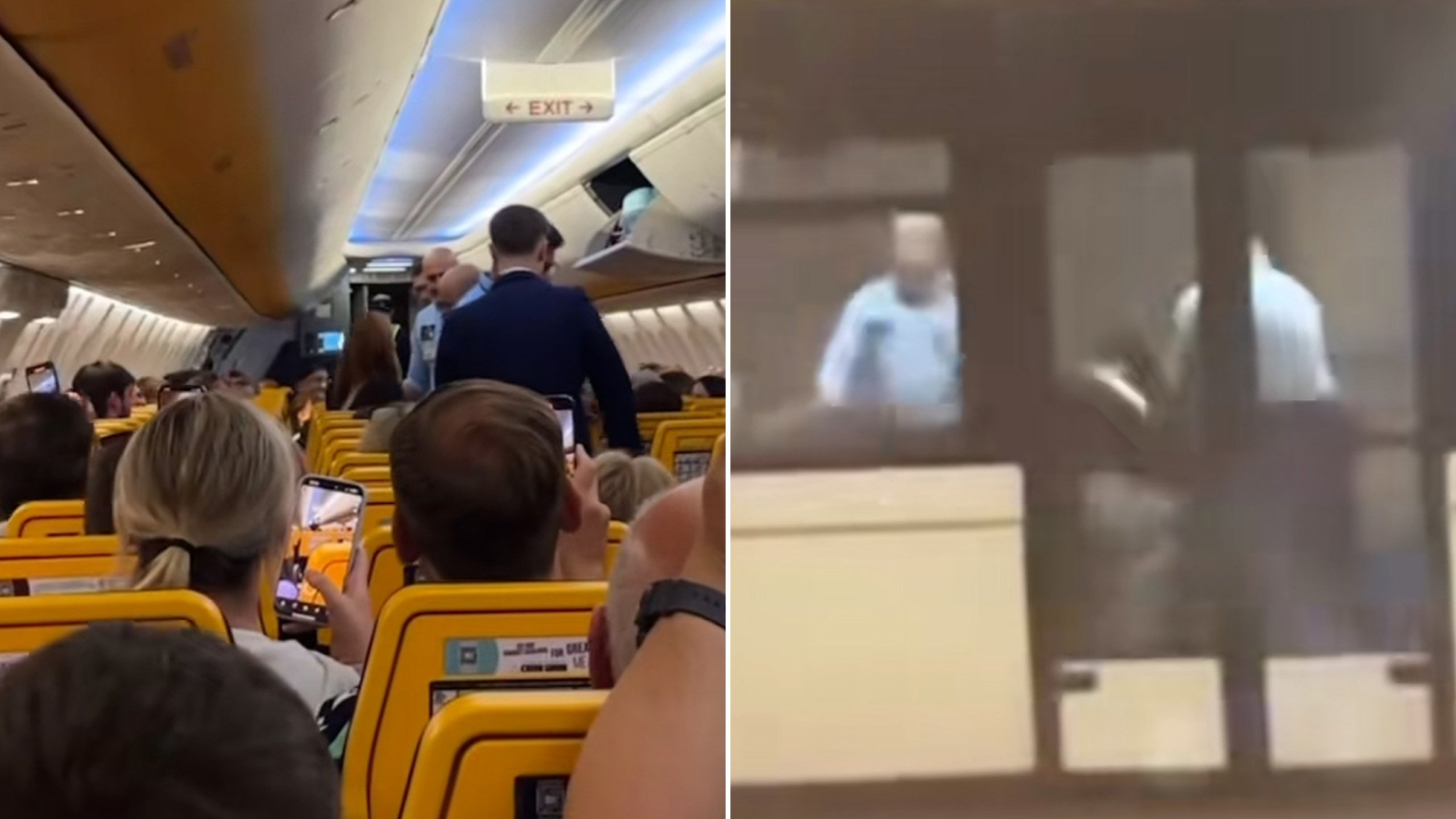 Flight from hell after woman 'makes false bomb threat' before being tackled