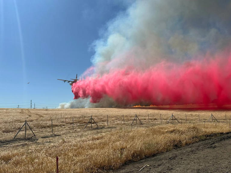 Midway Fire near Tracy now 75% contained, forward progress halted