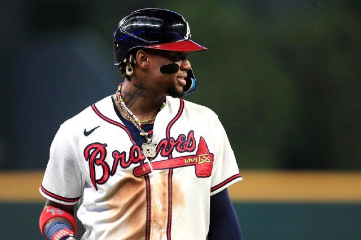 Ronald Acuna Jr. Looking Good While Taking Batting Practice