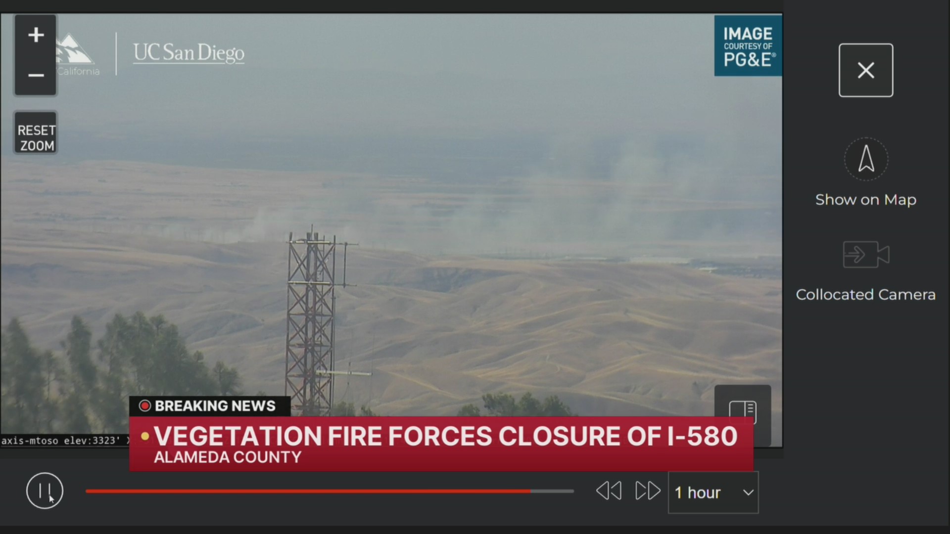 Tracy Fire forces closure of I-580