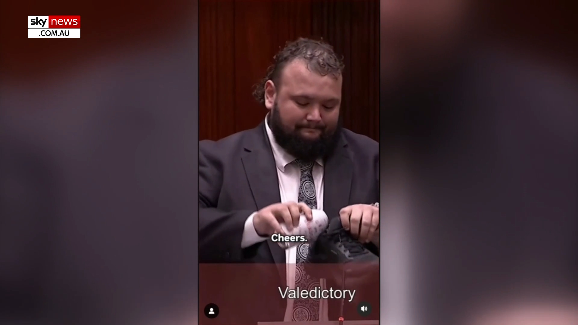 'Shoey': Iconic Aussie moment in parliament during MP's final speech