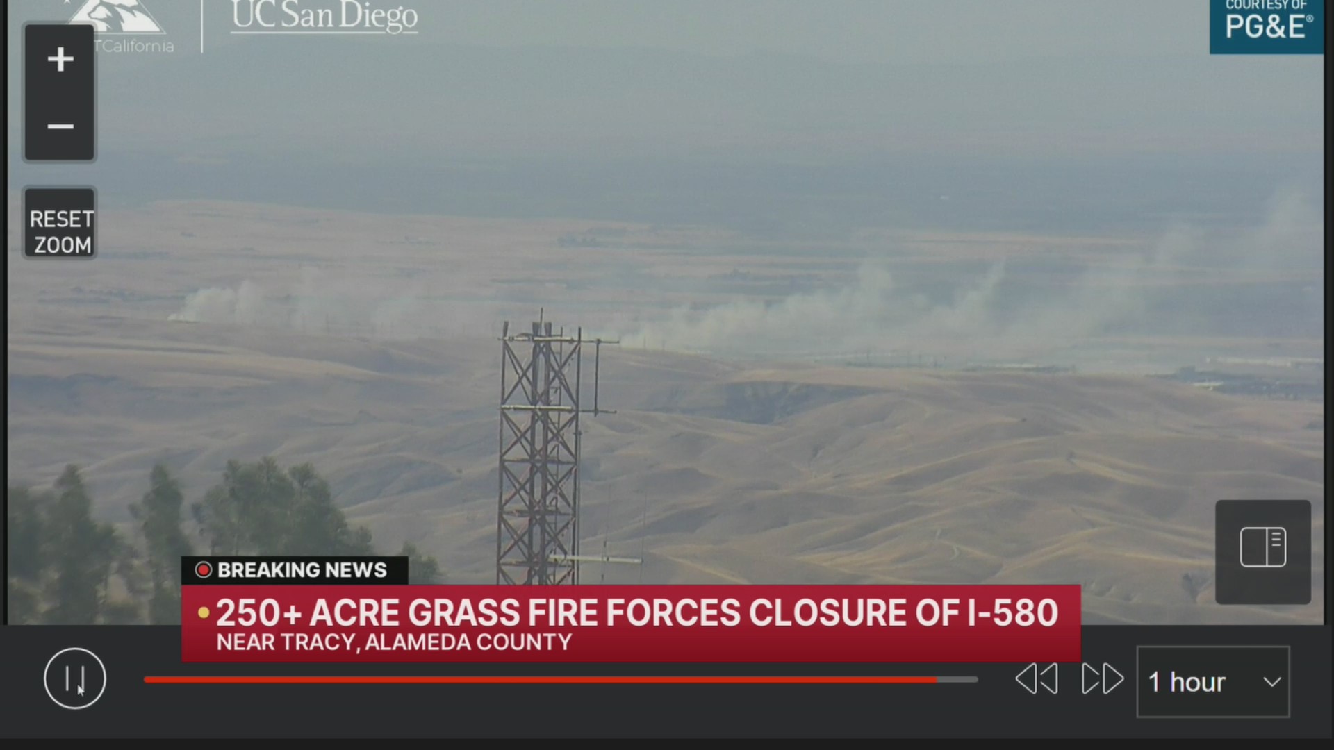 Fire officials give update on Midway Fire burning near Tracy