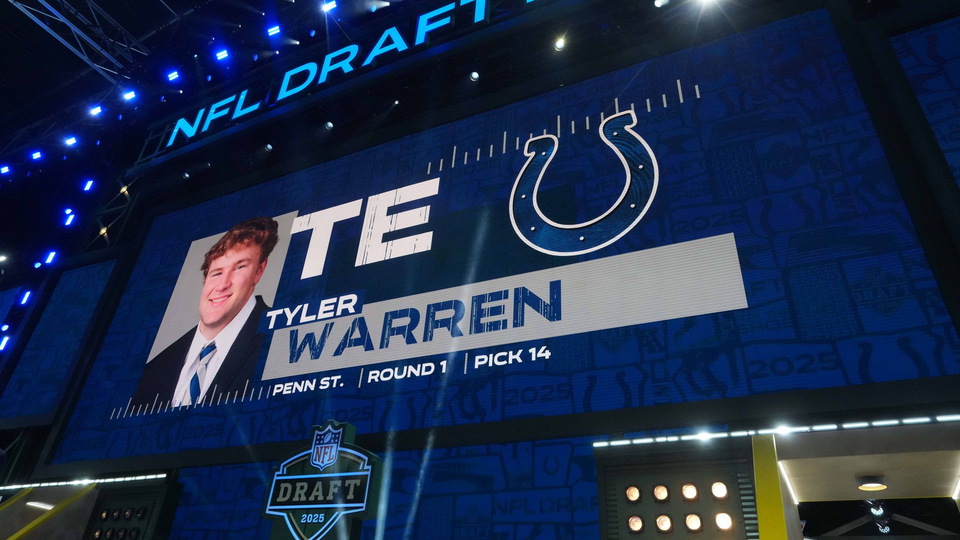 PFF lists rookie tight end Tyler Warren as Colts ‘one impact offseason ...