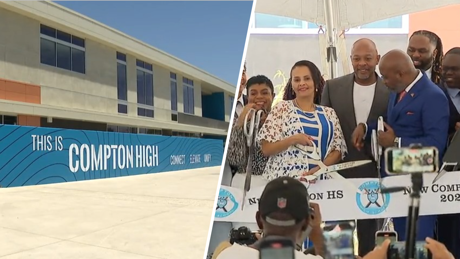 Dr. Dre unveils new Compton High School at ribbon-cutting ceremony