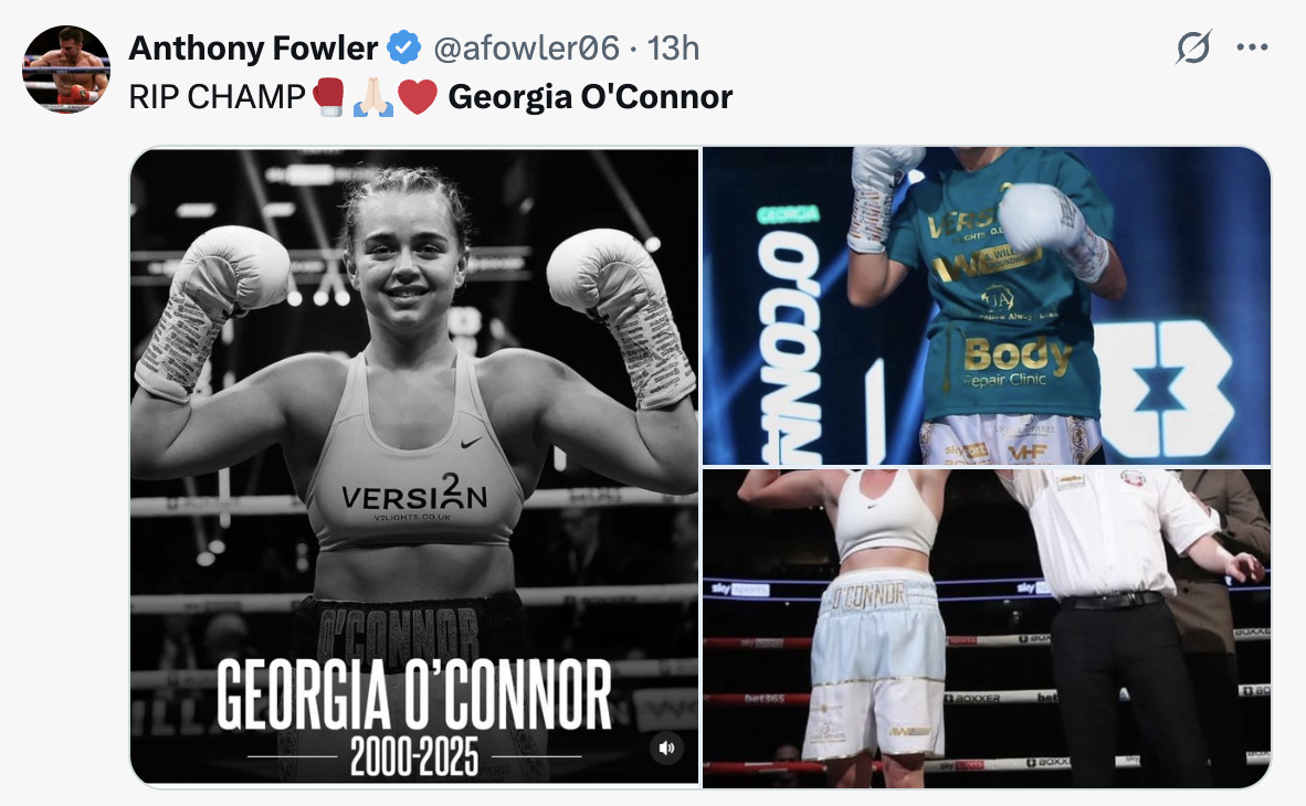 Tributes Pour In As Boxer Georgia O'Connor Dies After Cancer Battle
