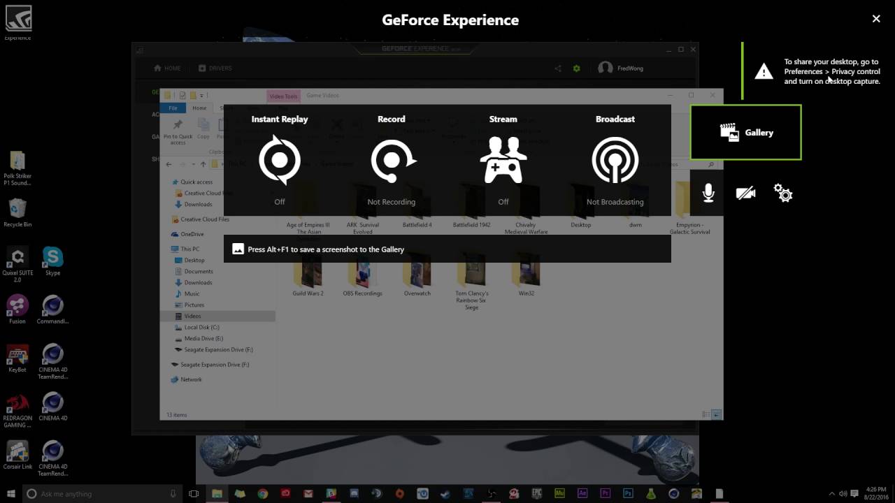 Cómo grabar la pantalla con NVIDIA ShadowPlay y GeForce Experience