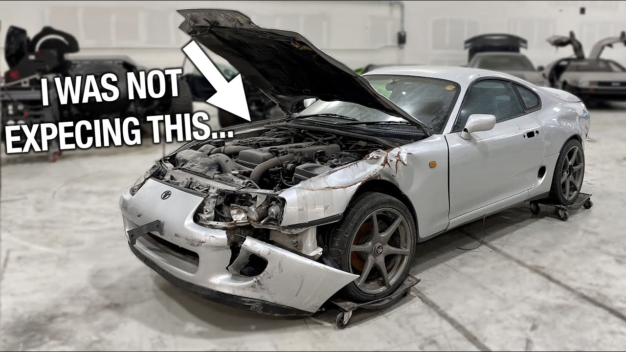 JDM Mk4 Supra Rebuild Begins - Assessing the Crash Damage