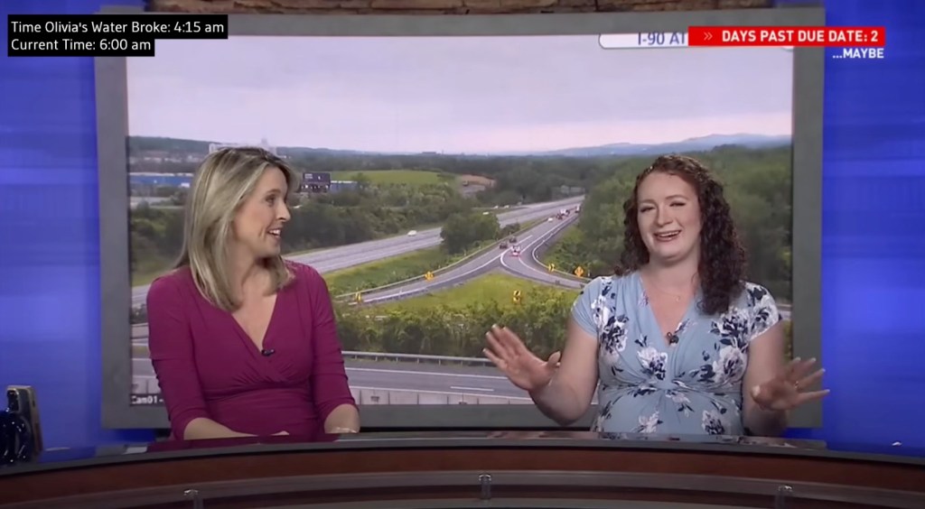 Pregnant New York news anchor continues to deliver news in three-hour ...