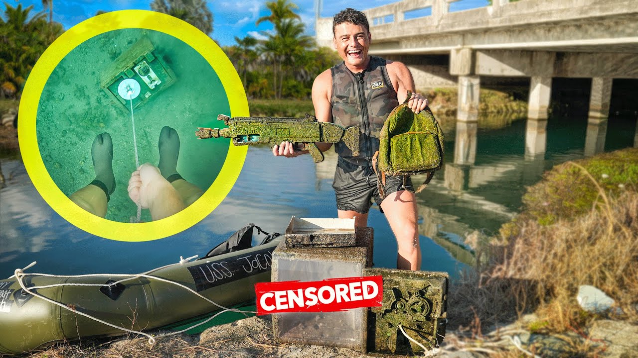 Magnet Fishing Miami – Found a Fortnite Gun, Safes & Phones!