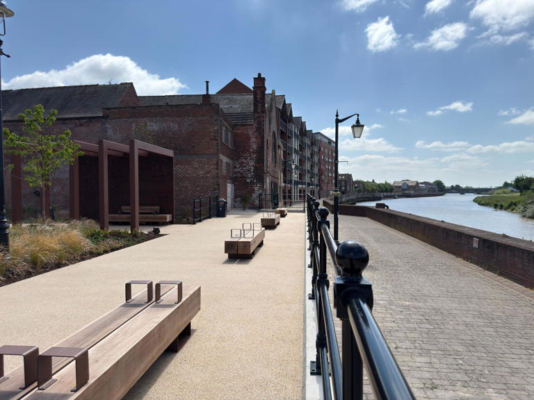 New green space along the River Trent in Gainbsorough is now open