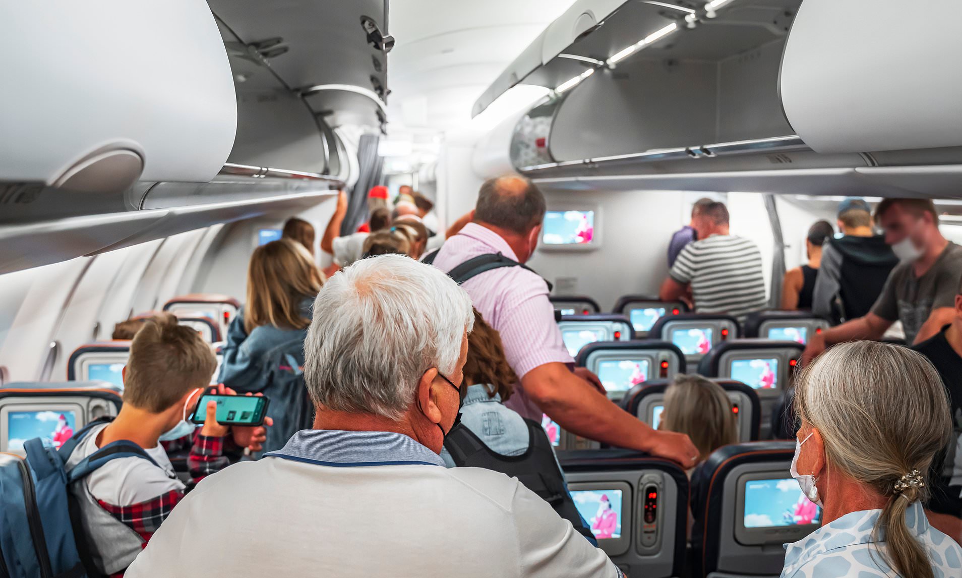 Plane passengers who unbuckle seat belts and stand up before it is time ...