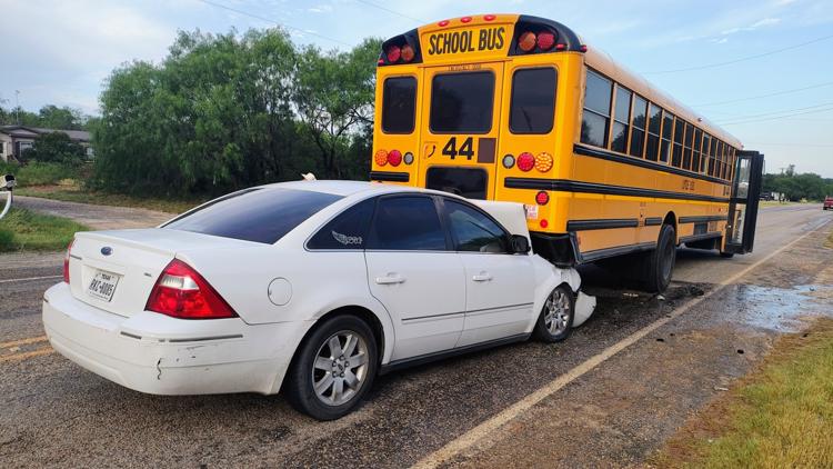 Deputies clear accident as school bus rear-ended during loading
