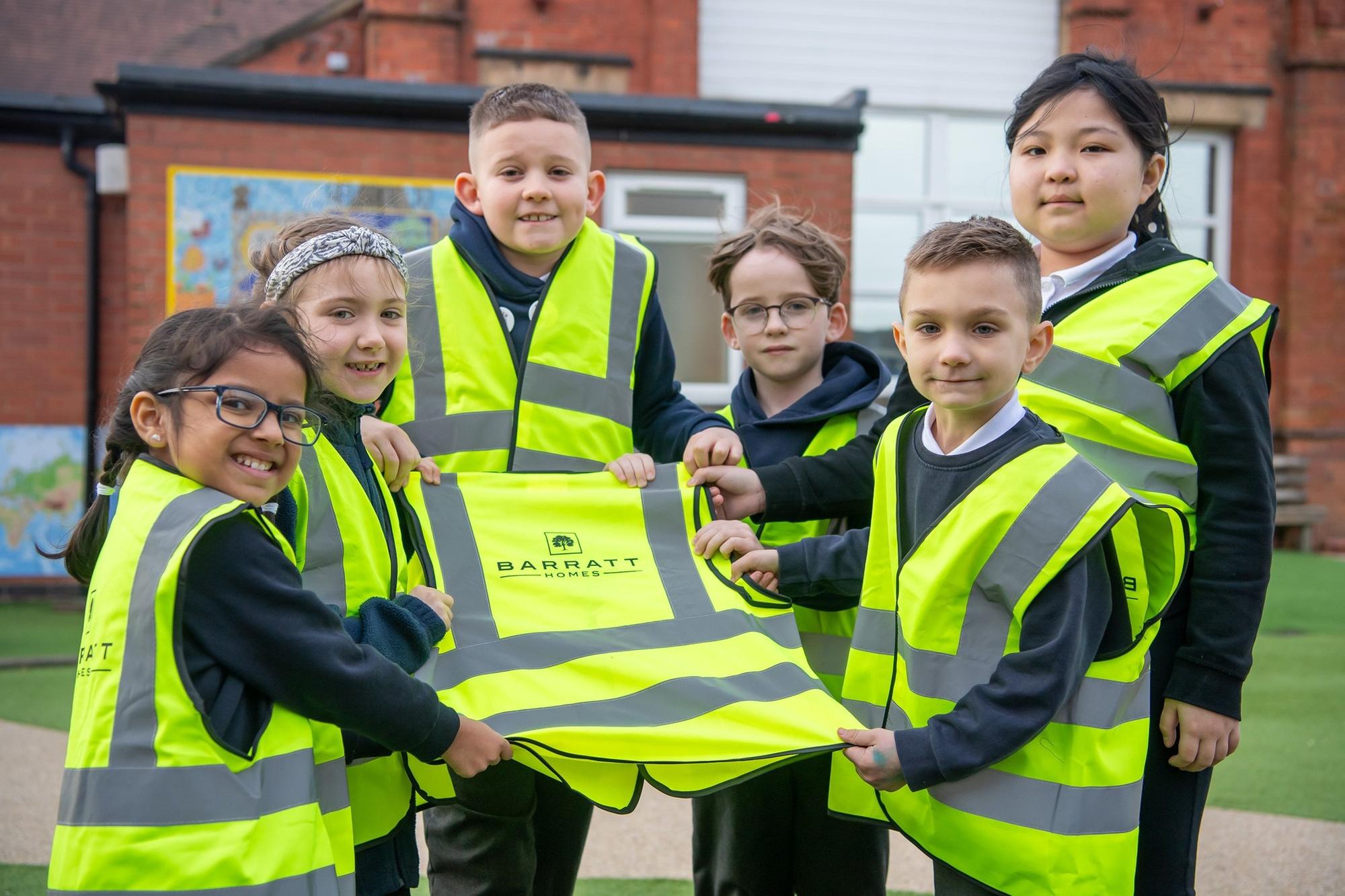 Nottinghamshire school children gifted hi-vis vests to stay safe on roads