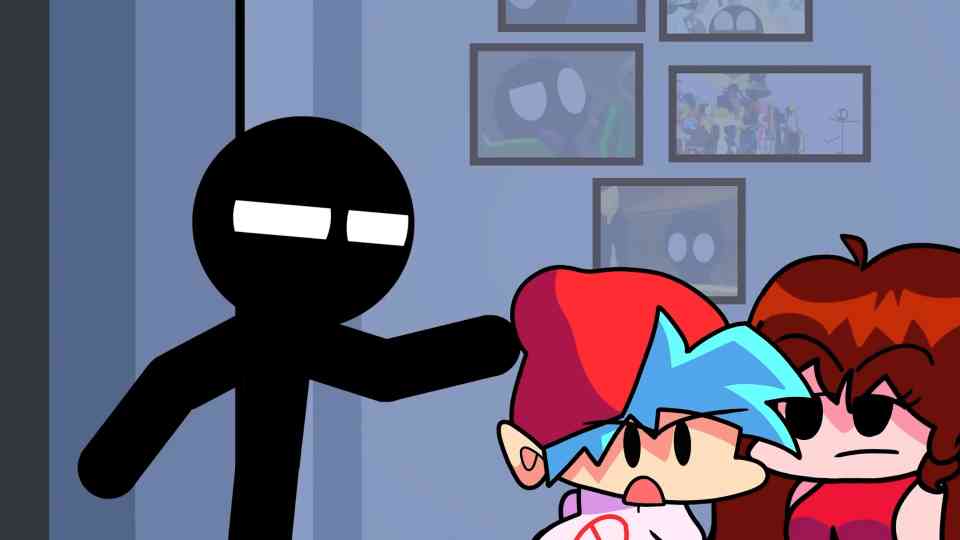 Boyfriend vs. Stickman? Friday Night Funkin' logic