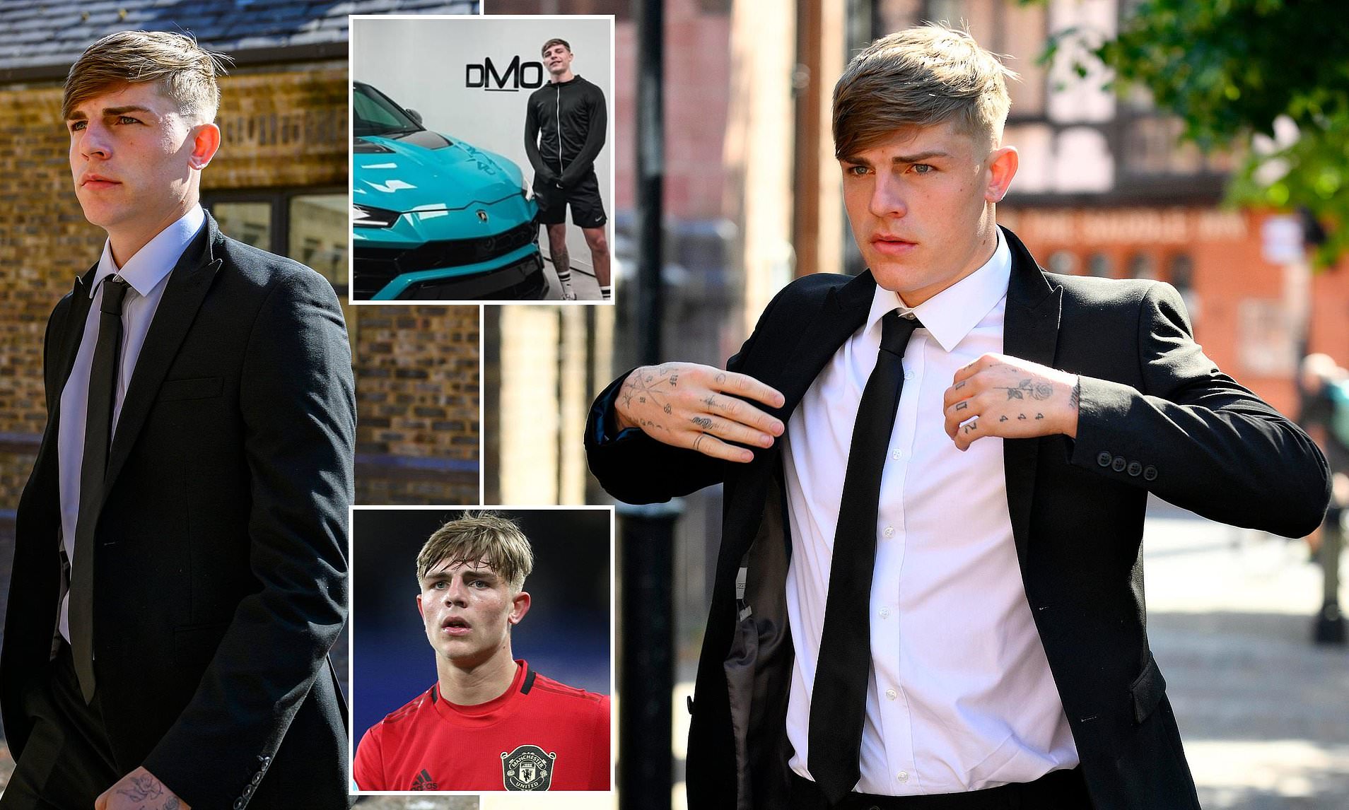 Ex-Man United star Brandon Williams arrives at court for sentencing