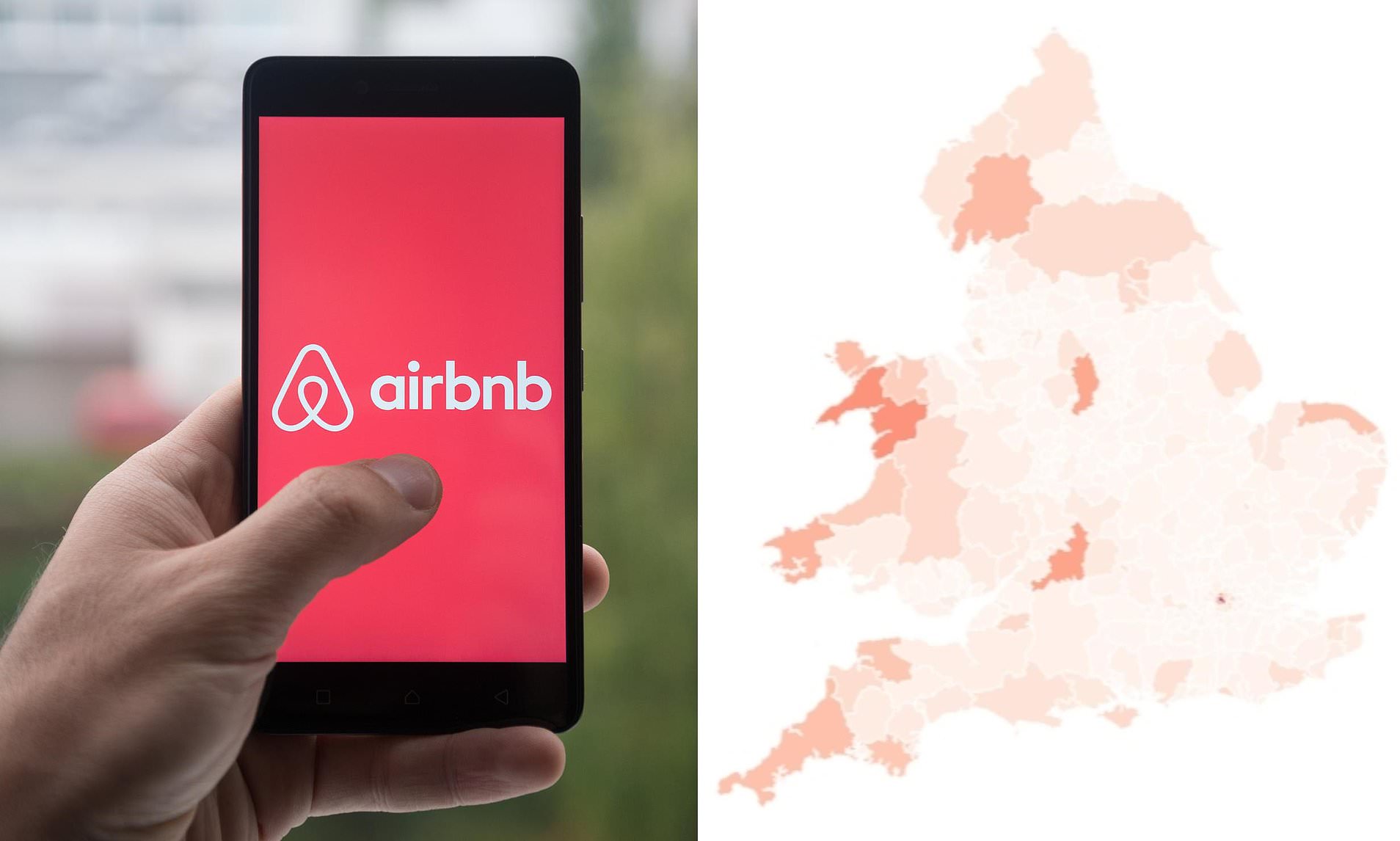 Do YOU live in an Airbnb hotspot? Map shows the parts of the UK most ...