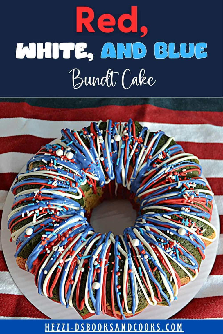 Red, White, & Blue Bundt Cake