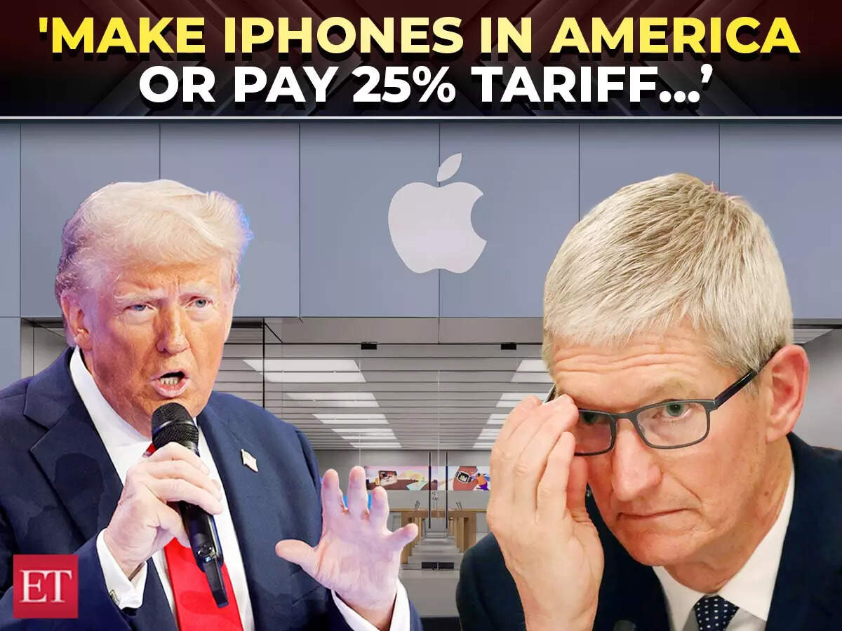 ‘Make iPhones in US or pay 25% tariff’: Trump issues fiery threat to ...