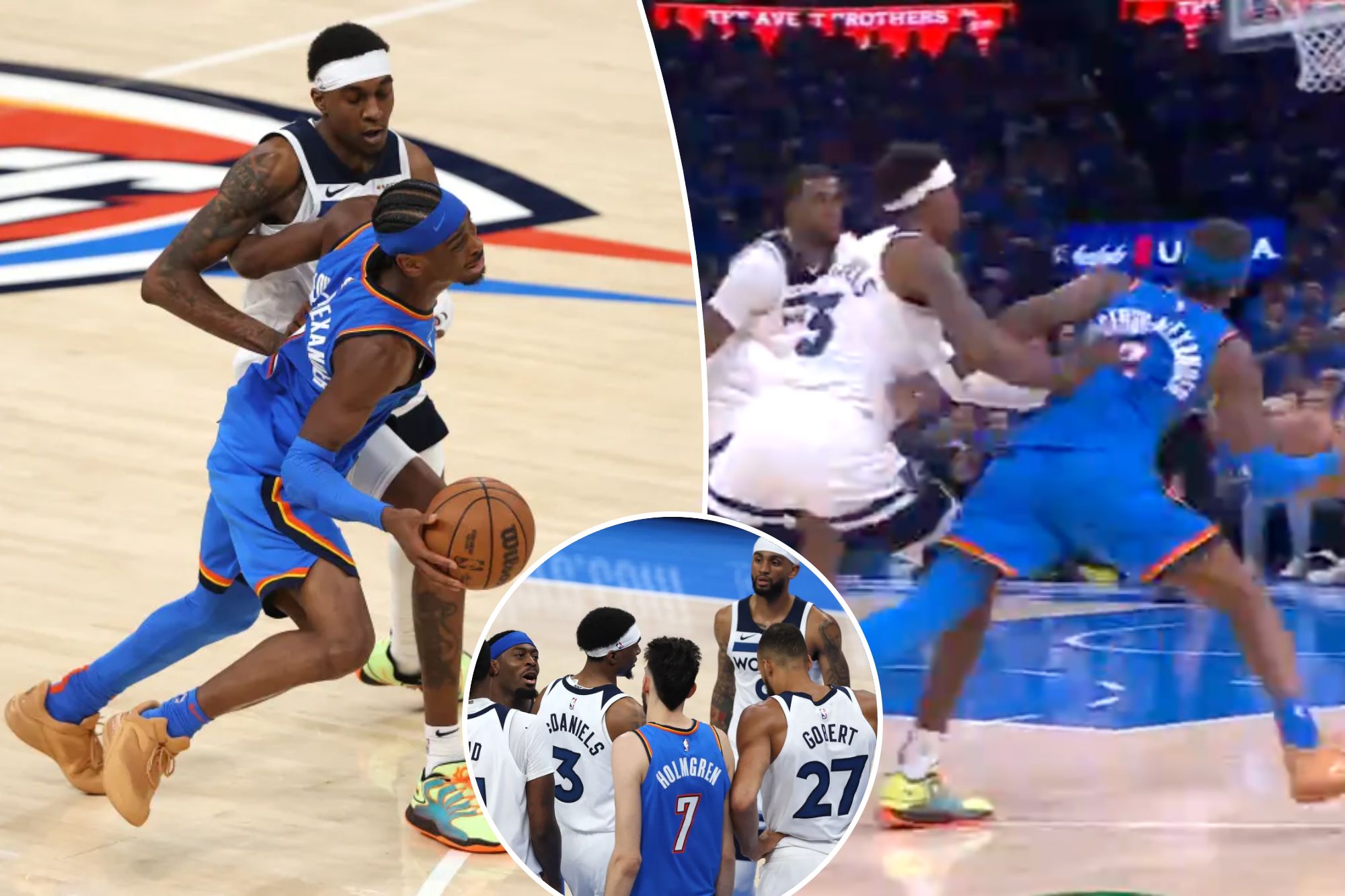 Timberwolves’ Jaden McDaniels shoved Shai Gilgeous-Alexander as playoff ...