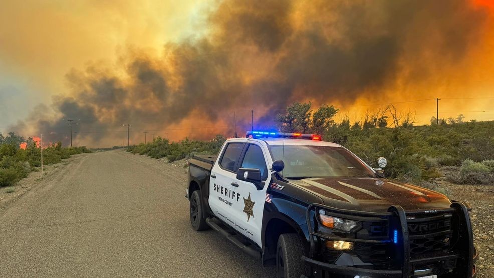Inn Fire forces evacuations and highway closure in Mono County