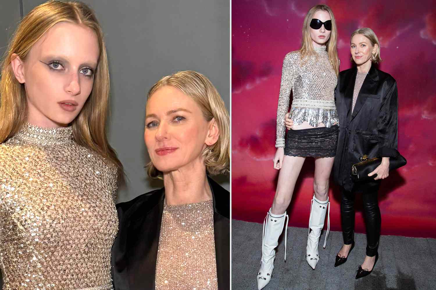Naomi Watts and Daughter Kai, 16, Twin in Matching Sparkles for Mother ...
