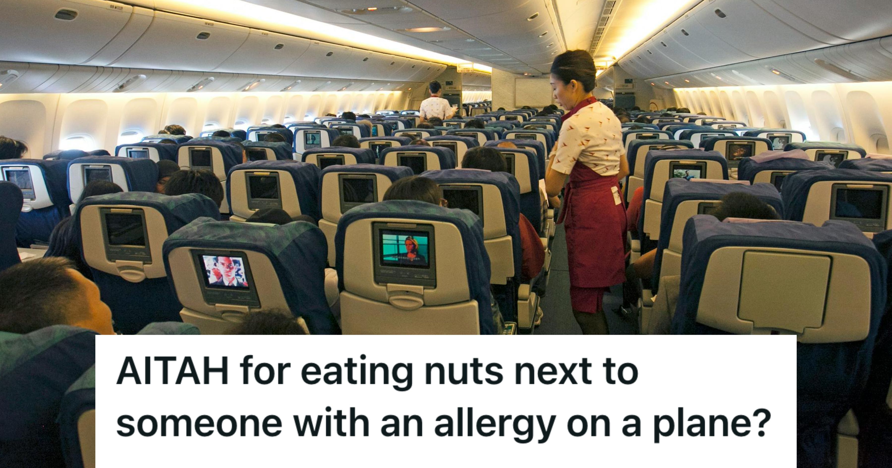 Passenger On An Airplane Was Allergic To Nuts, So She Asked The Person Sitting Next To Her Not ...