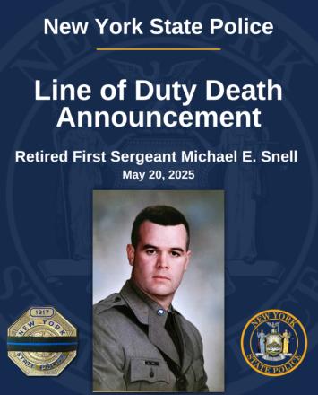 NYSP announce death of retired First Sergeant