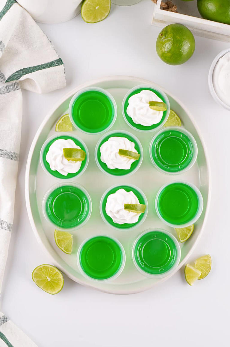 Simple Tequila Lime Jello Shots