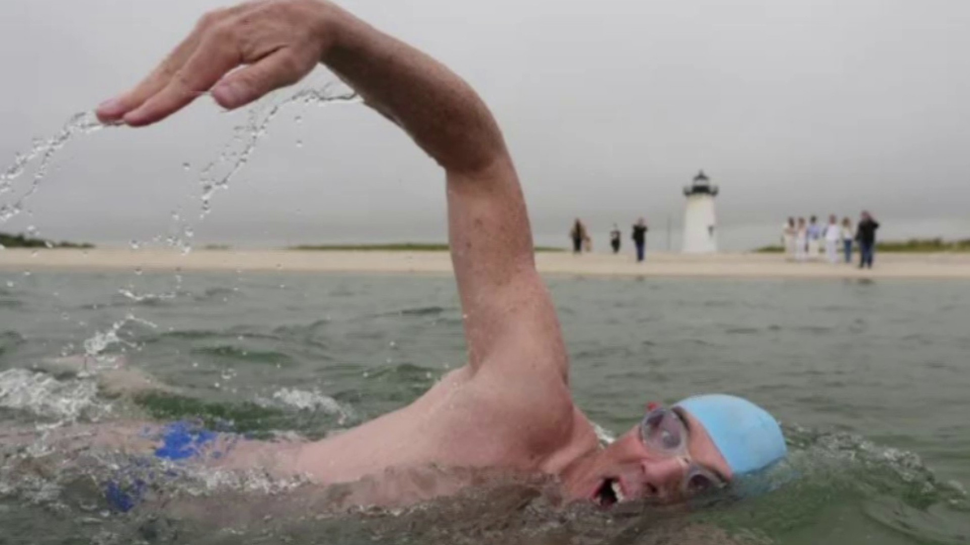 Endurance swimmer raises shark awareness with first-ever swim around ...