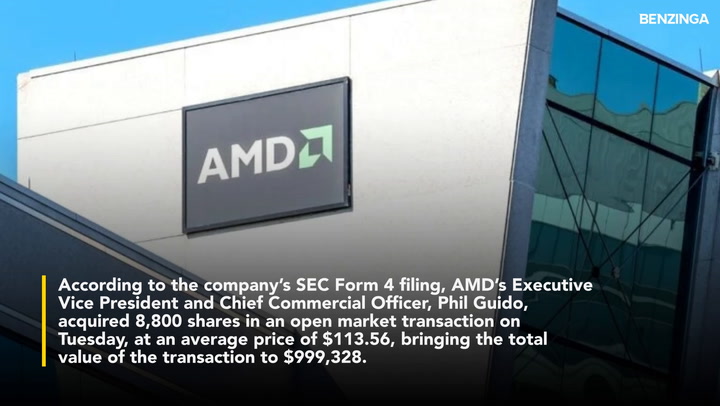 Top AMD Exec Adds Nearly $1 Million Of The Chipmaker's Stock: Signals ...