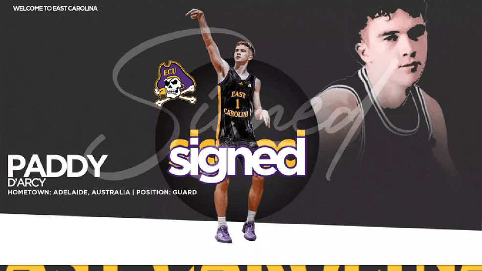 ECU basketball team signs Australian standout Paddy D'Arcy