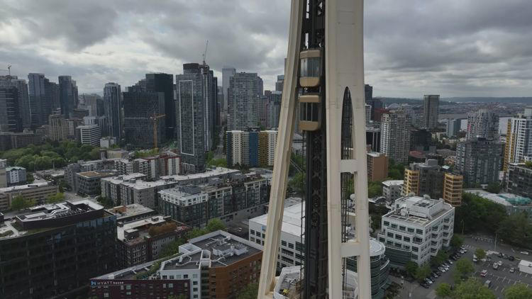 Space Needle unveils outdoor, all-glass, double-deck elevator for ...