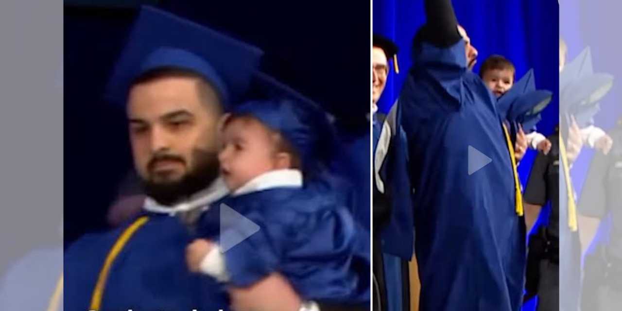 VIDEO: University At Buffalo Grad Carries Son Across Stage