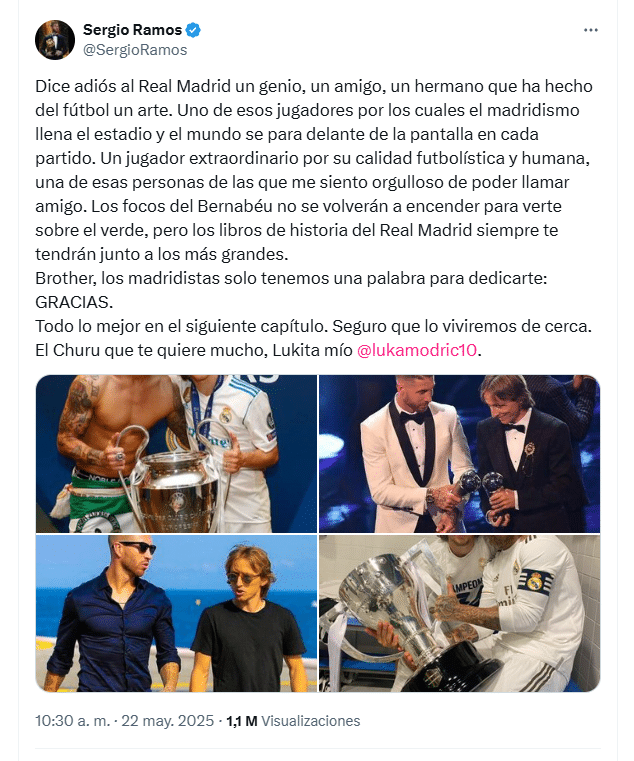Sergio Ramos lanza misterioso mensaje ¿Adelanta llegada de Luka Modric a Rayados de Monterrey ...