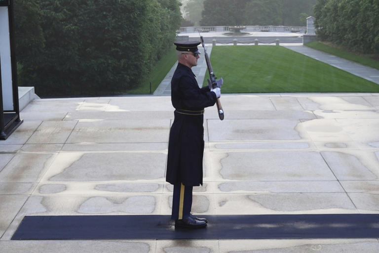 For 1 sentinel, a final walk at Arlington's Tomb of the Unknown Soldier