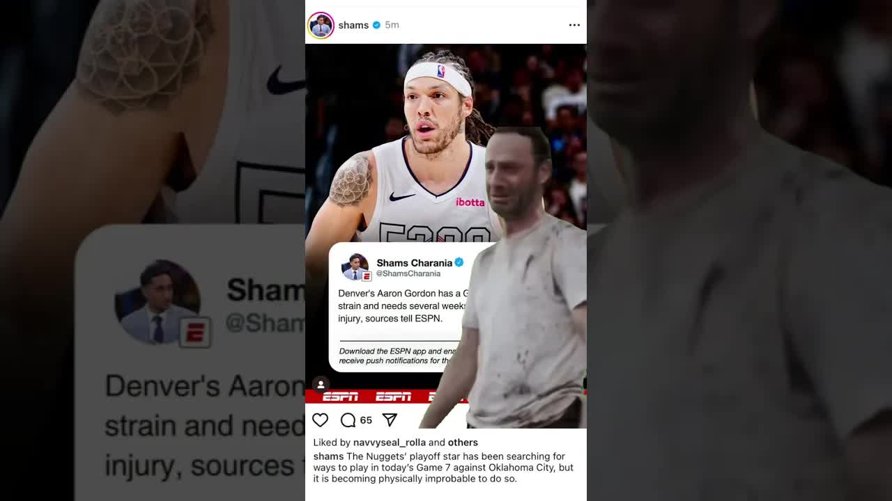(419) aaron gordon injury: devastated reaction to hamstring strain