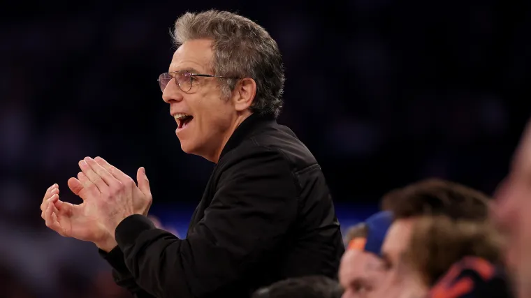 How much does Ben Stiller pay for Knicks tickets courtside at MSG?