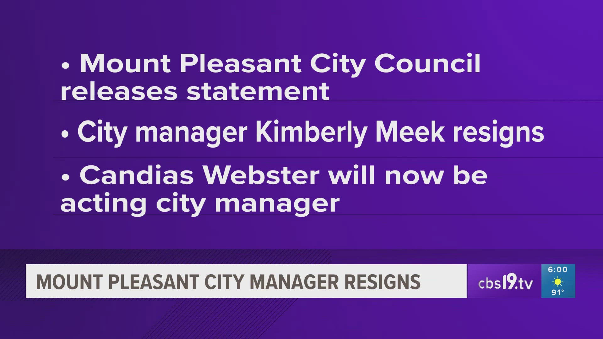 Mount Pleasant city manager resigns 2 months after she was appointed