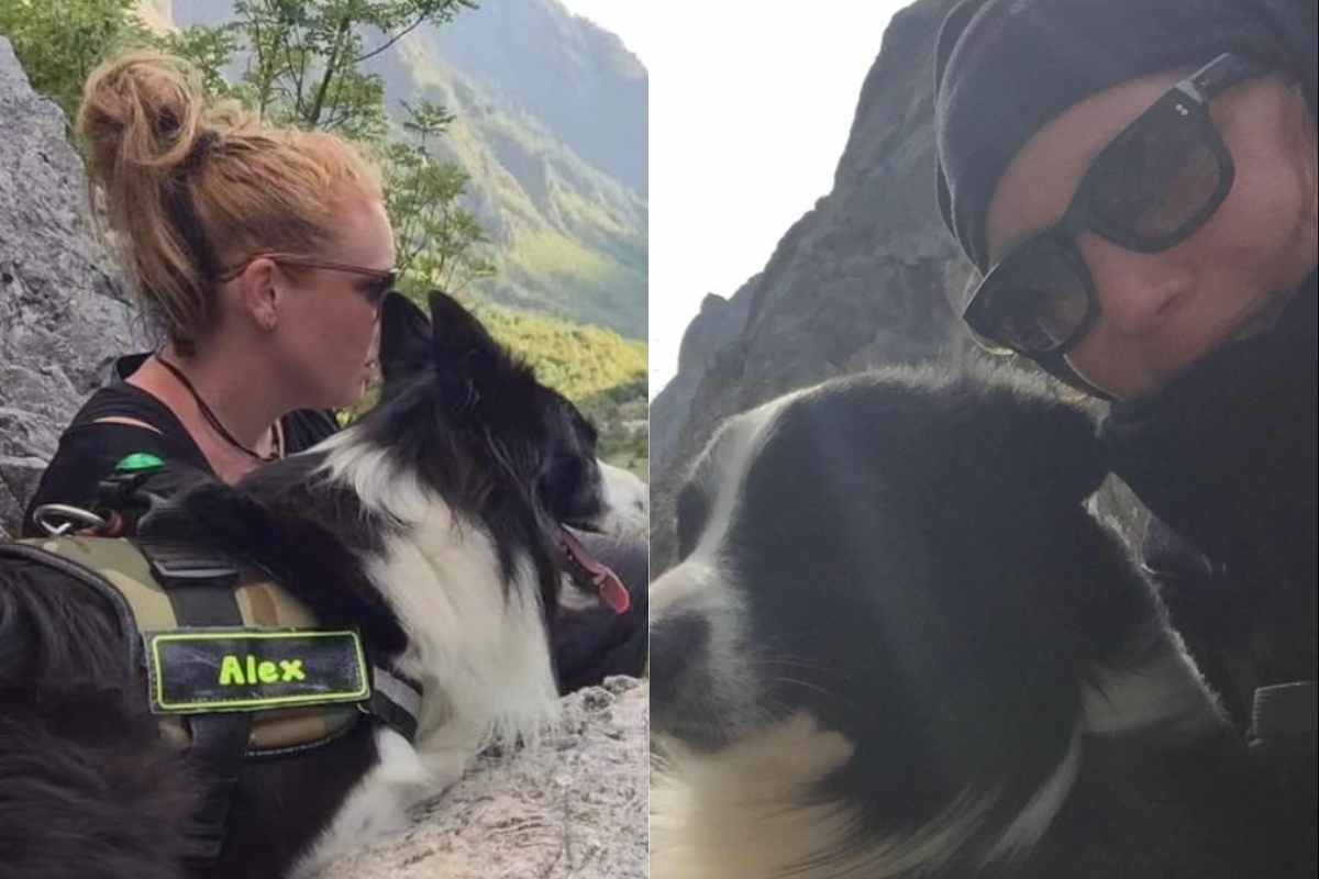 Elena cade da un dirupo, il cane Alex le resta accanto fino alla fine ...