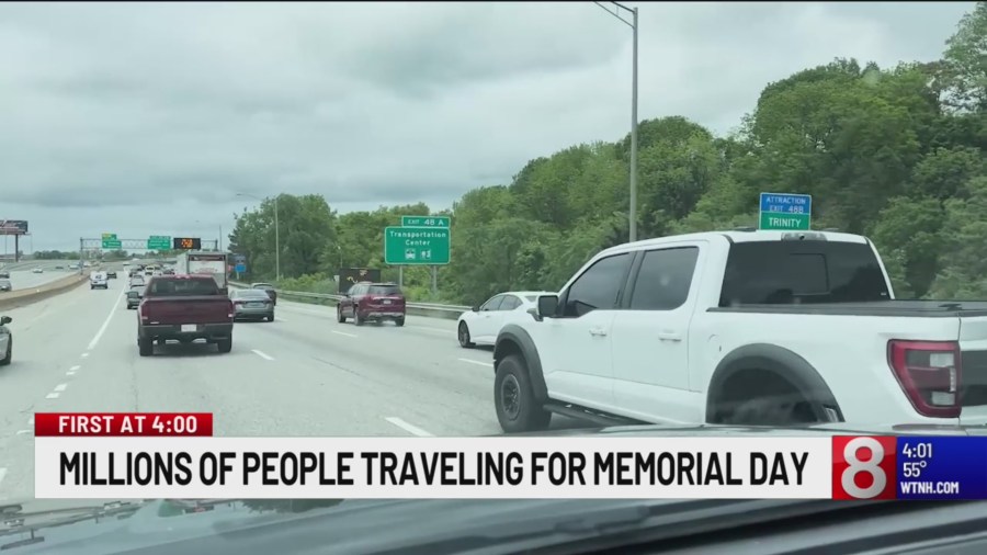 Traffic backed up on Connecticut highways as Memorial Day travel kicks off