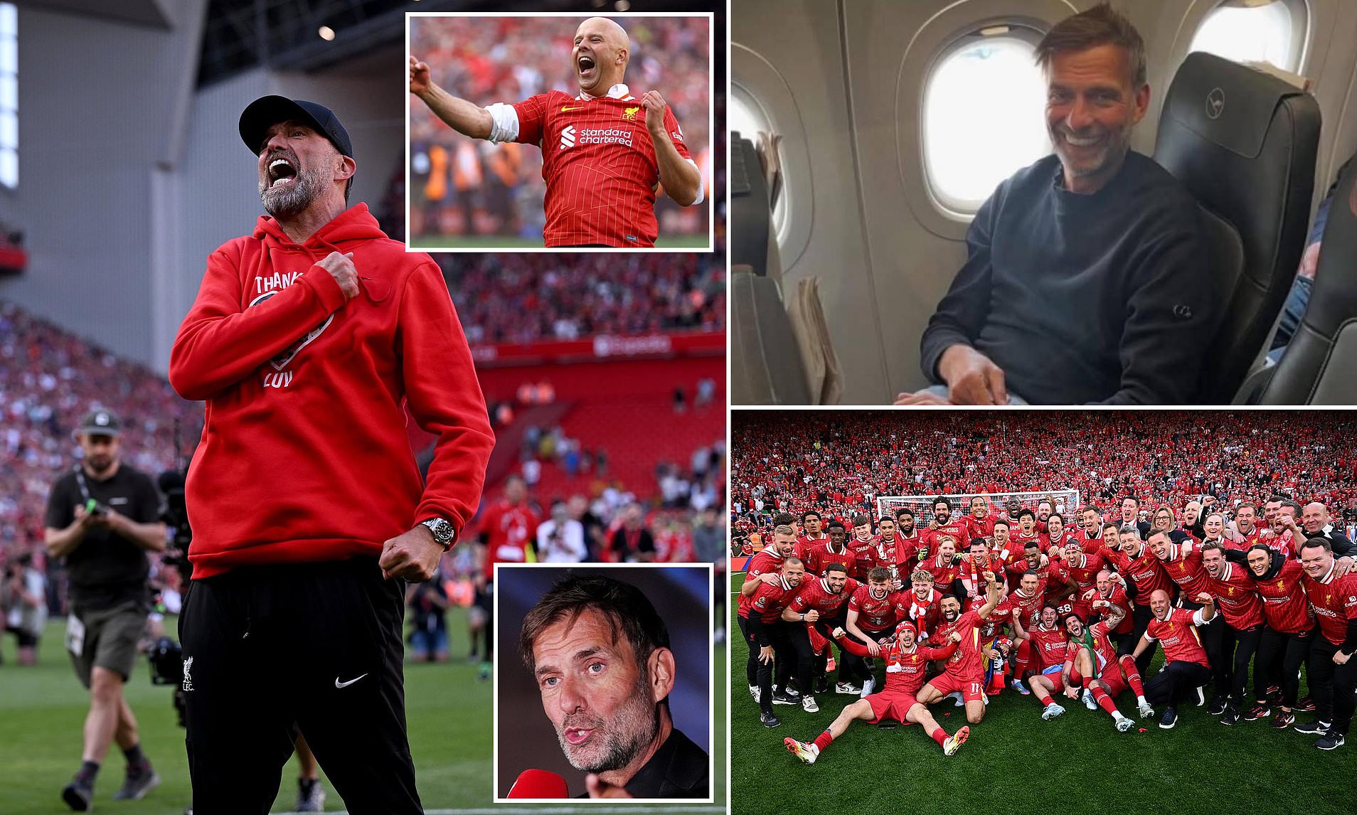 Jurgen Klopp jets in for Liverpool's Premier League title party