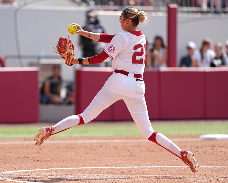 OU softball on doorstep of WCWS berth as Sam Landry shuts out Alabama ...