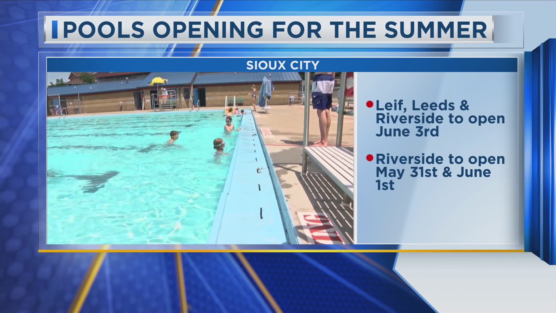 Pools Opening For The Summer In Sioux City