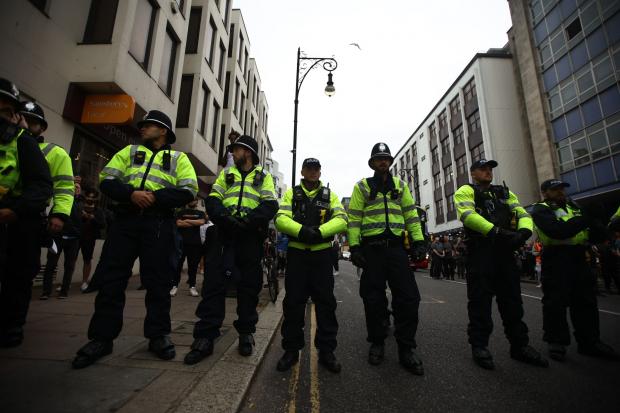 Police prepare for anti-government protest in Brighton