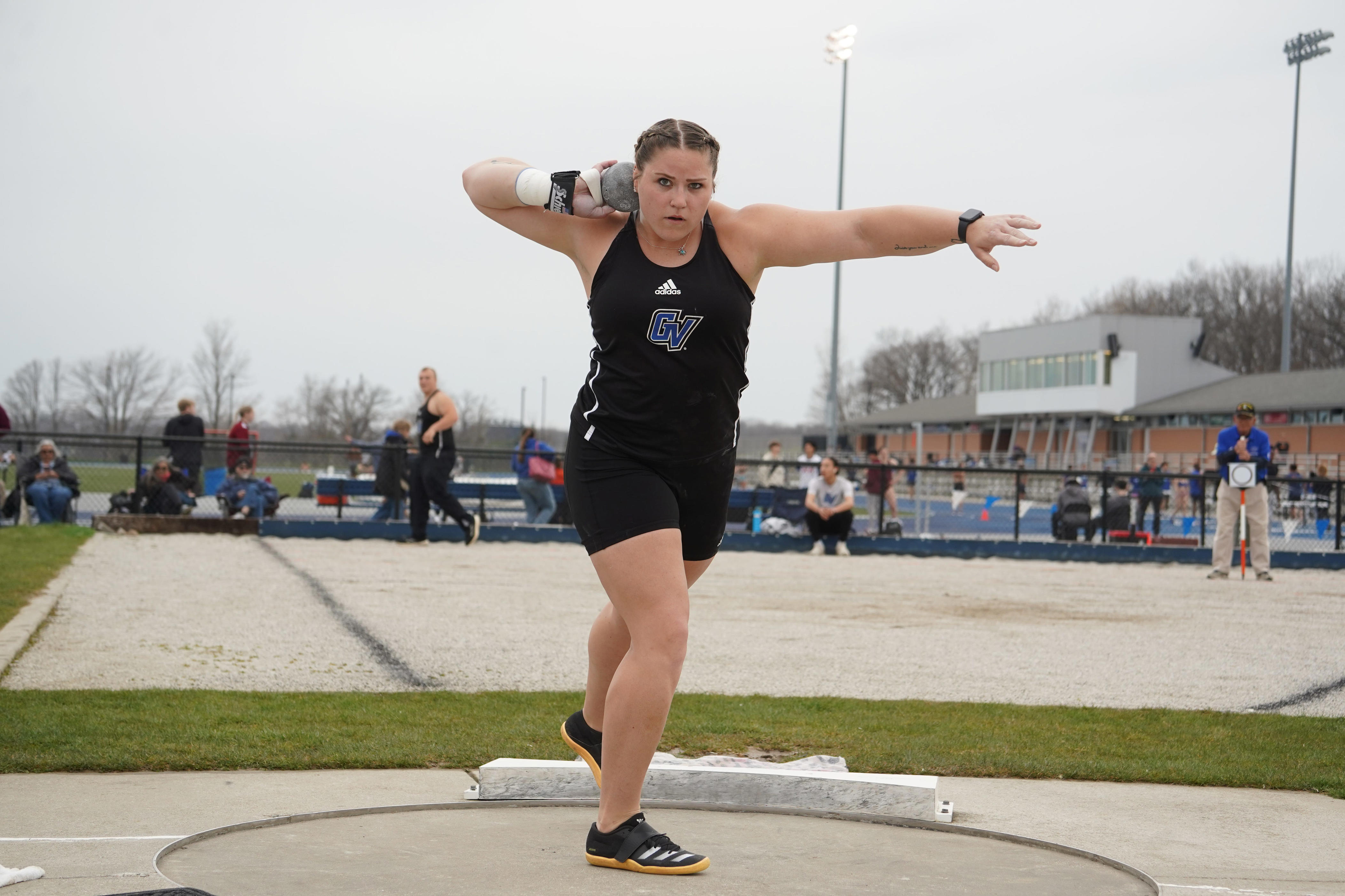 GVSU's Erika Beistle crushes NCAA record in discus for second title ...