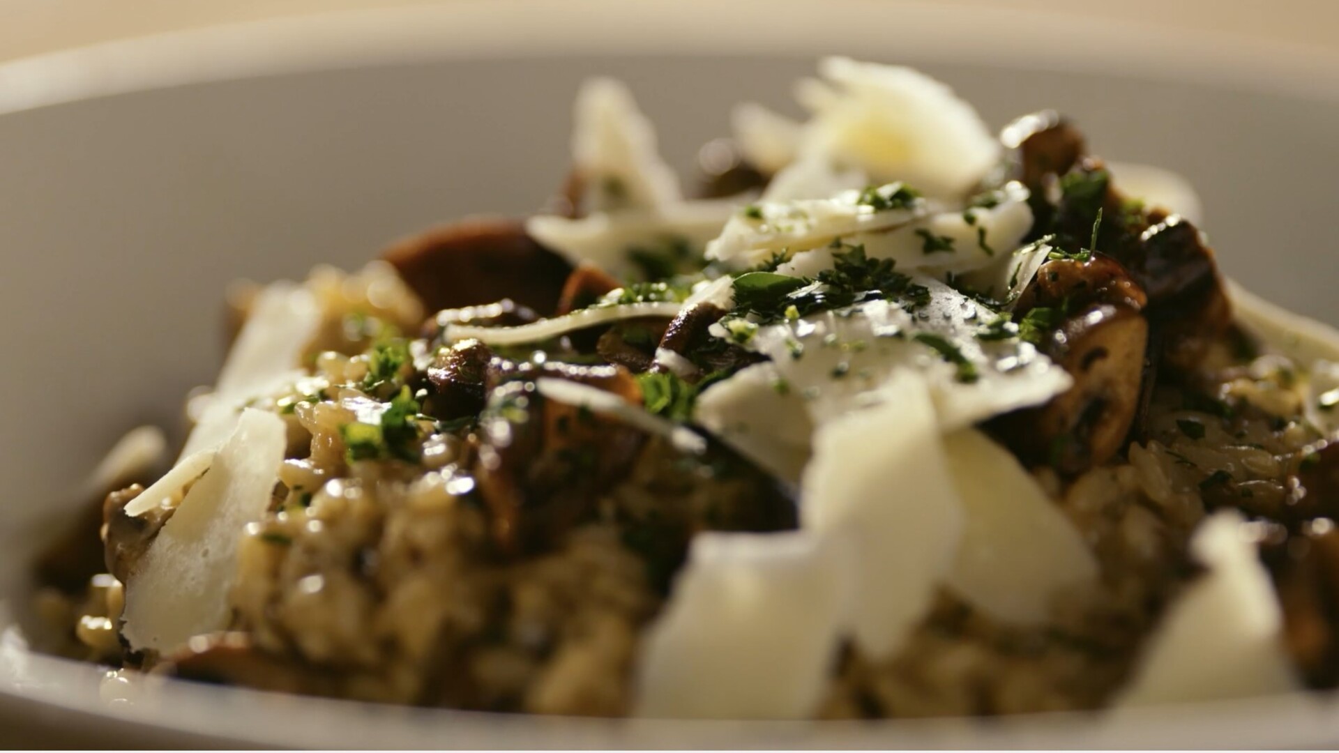 Risotto ai funghi Perfeito com Cogumelos e Parmesão