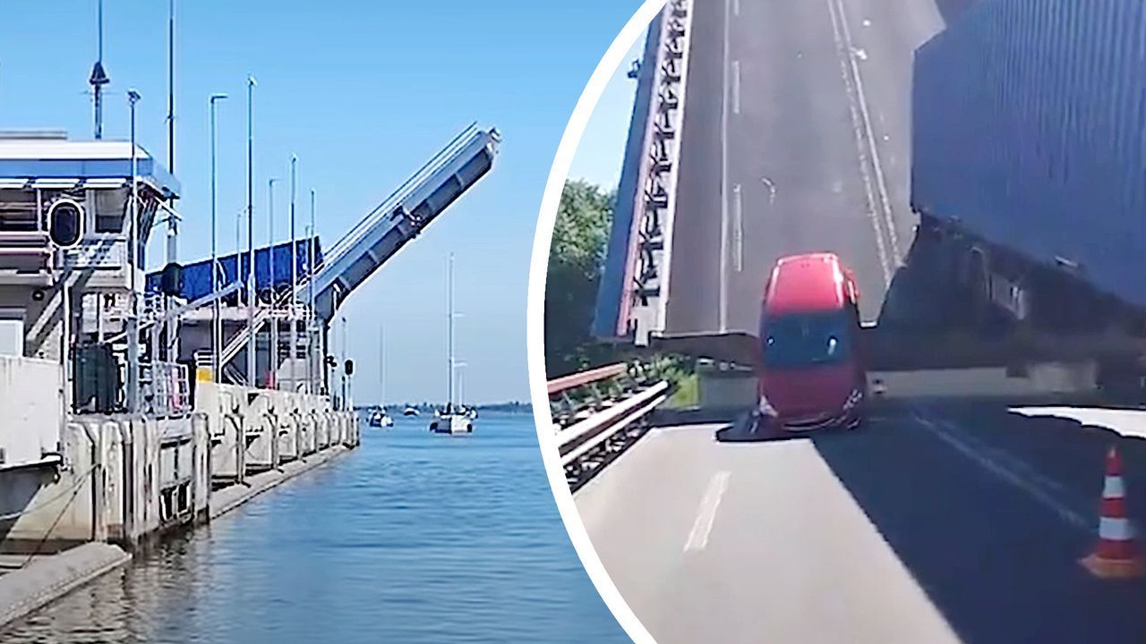 Γέφυρα υψώνεται ξαφνικά και παρασύρει οχήματα στην Ολλανδία