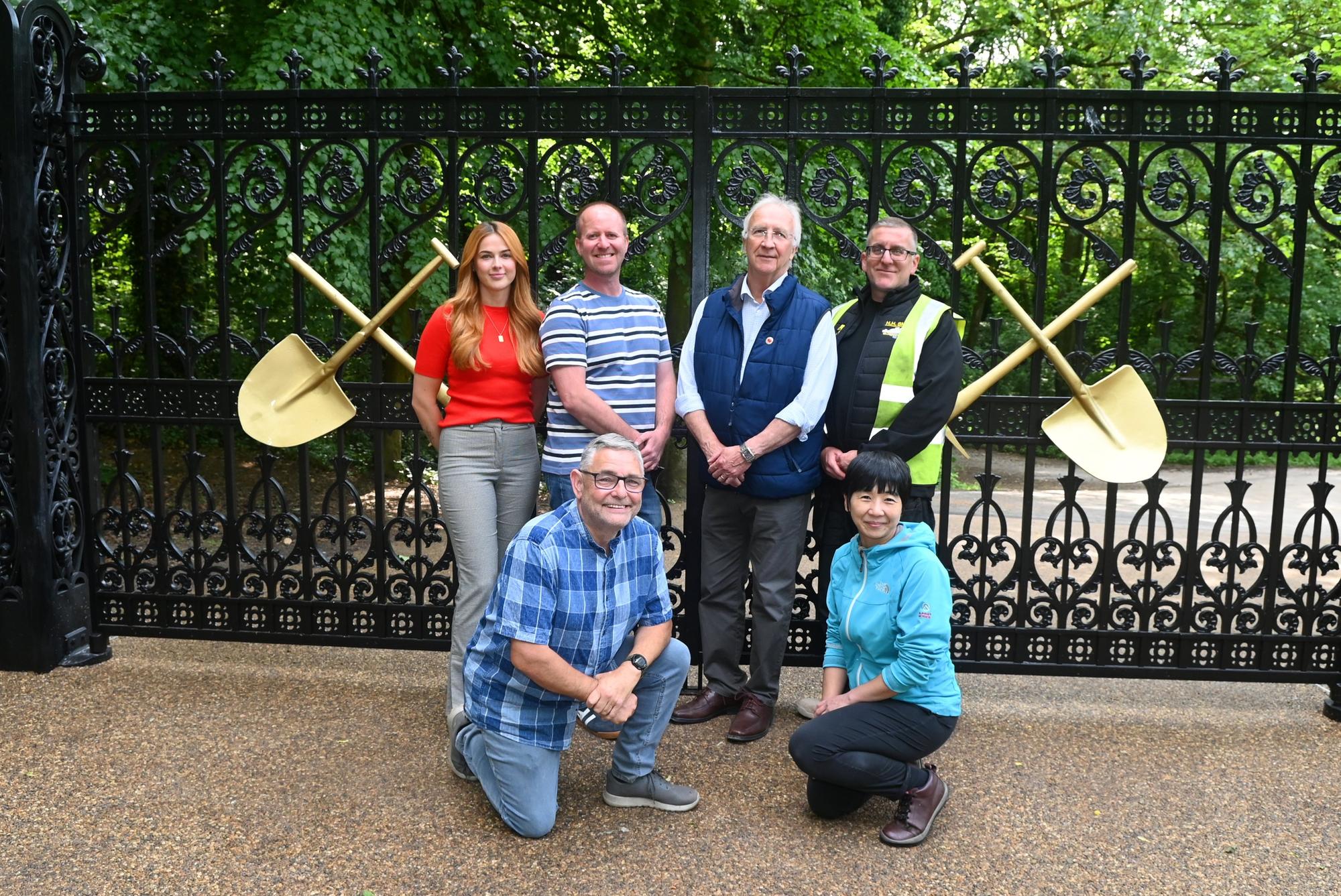 New gates installed at Haigh Woodland Park with design chosen by Wigan ...